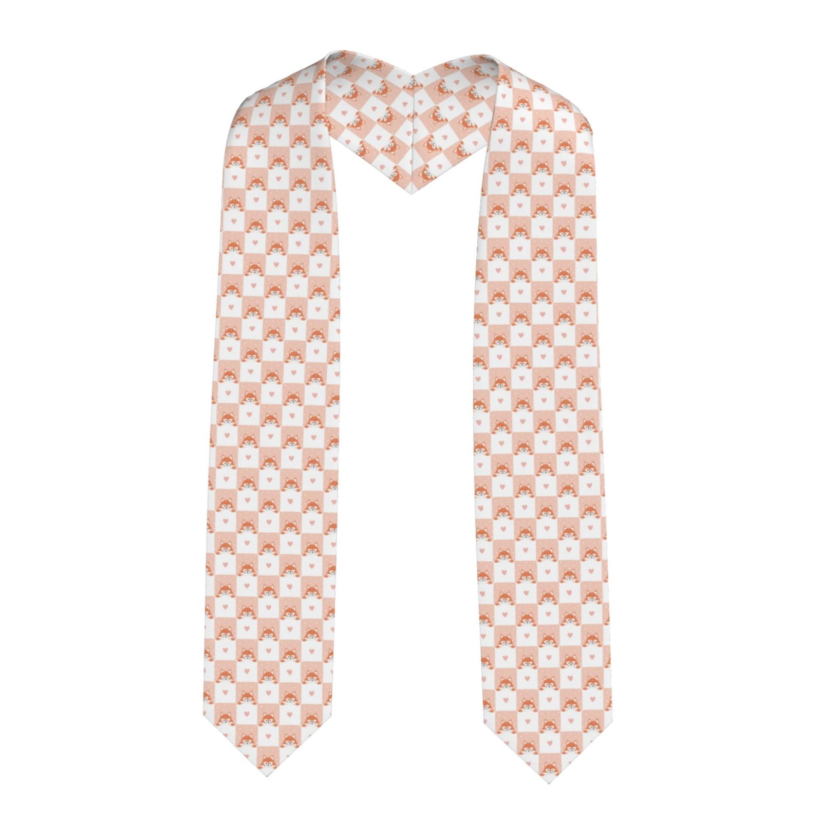 Logiee love plaid fox Print Unisex Adult Graduation Stole Shawl 72 ...
