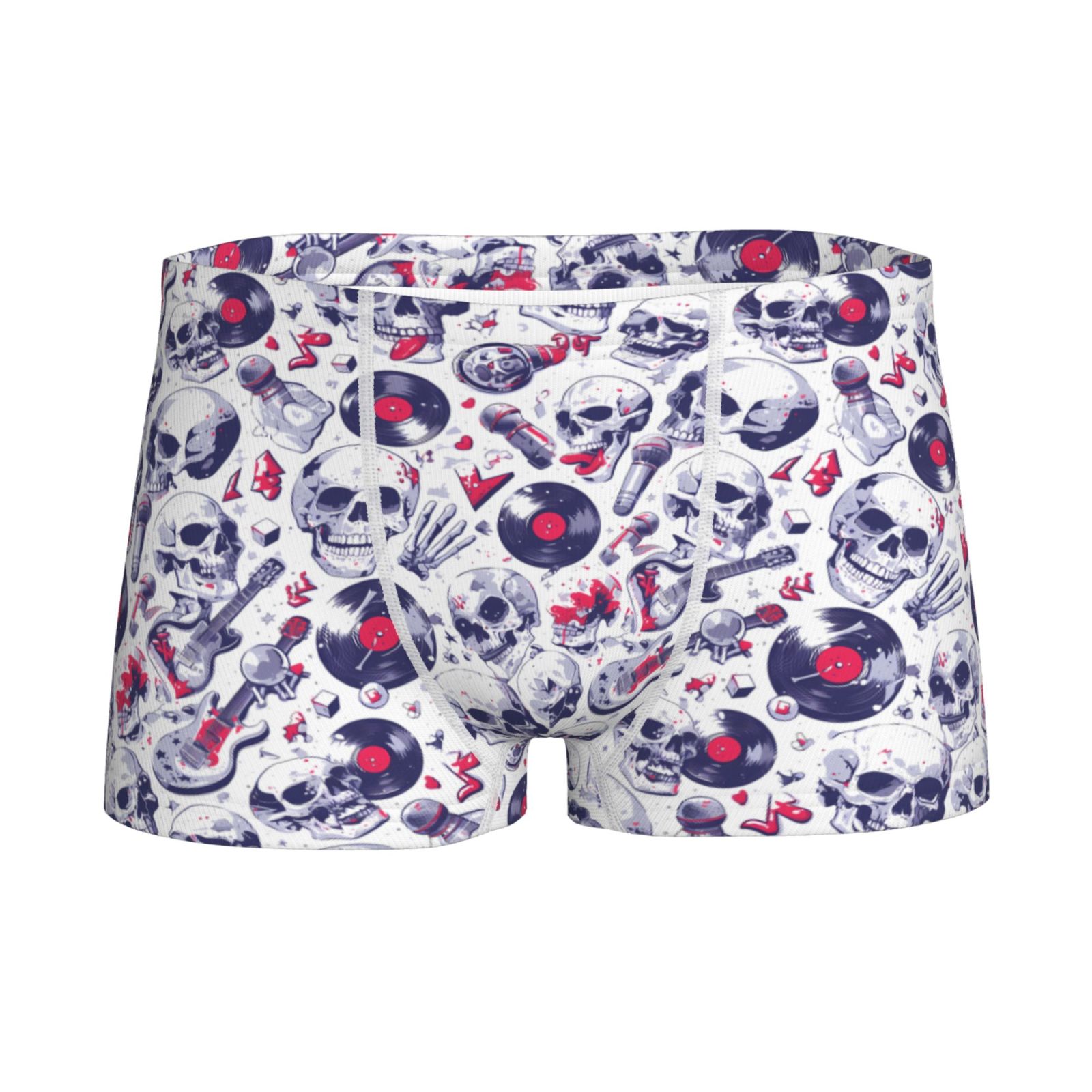 Logiee music Skull record mike Print Boys' Boxer Briefs,Tween Boy ...