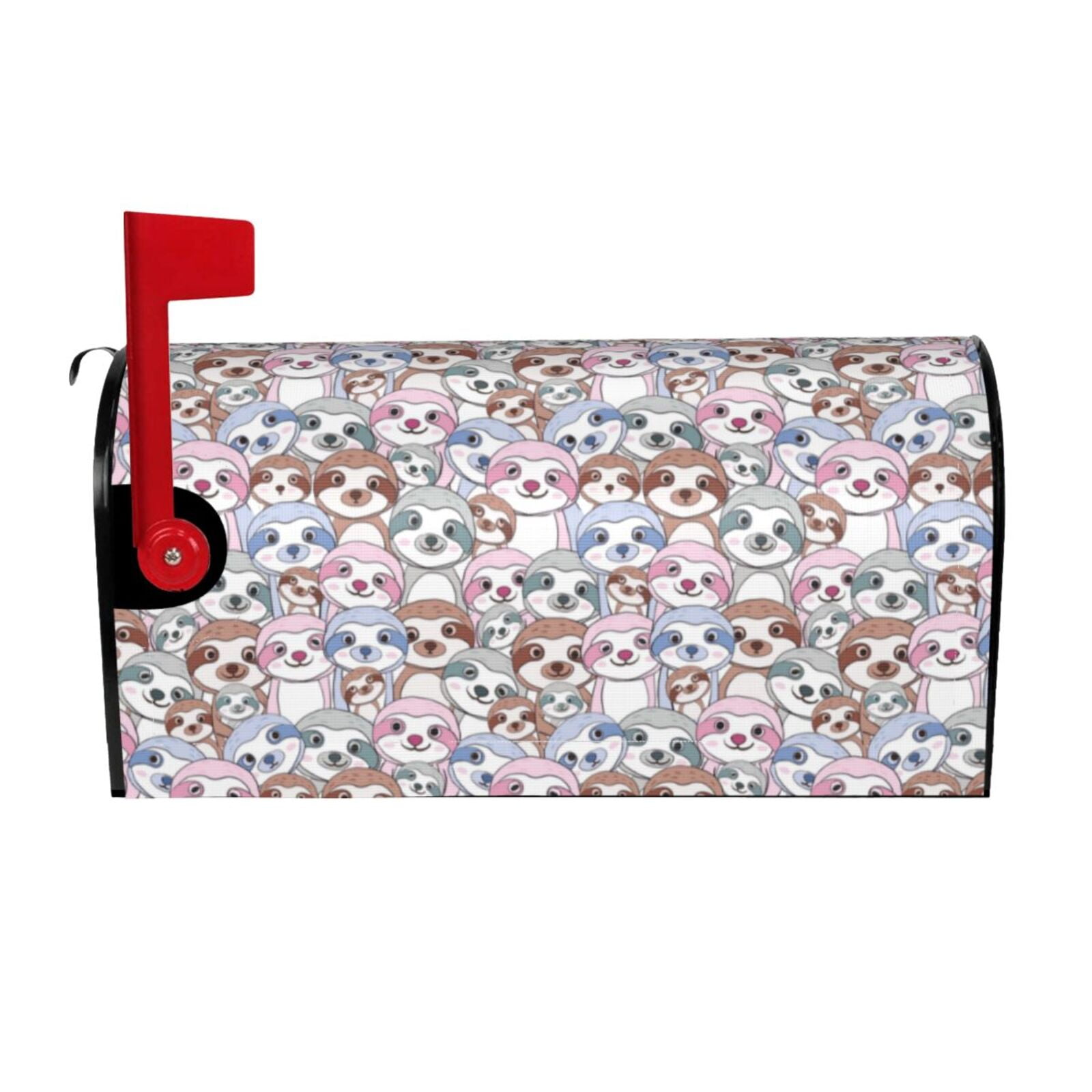 Logiee sloth cartoon Print Post Letter Box Wrap Decor, Mailbox Cover ...