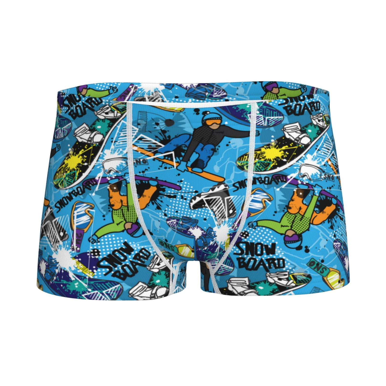 Logiee snow board blue Print Boys' Boxer Briefs,Tween Boy Underwear ...