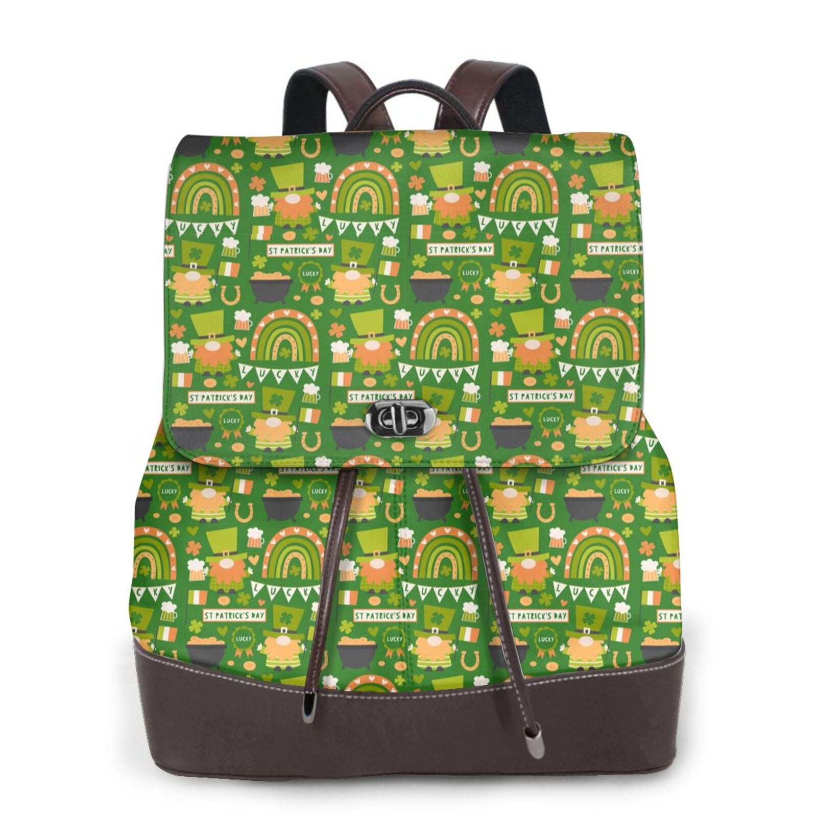 Logiee traditional Irish colours Print Backpack Purse for Women,Fashion ...