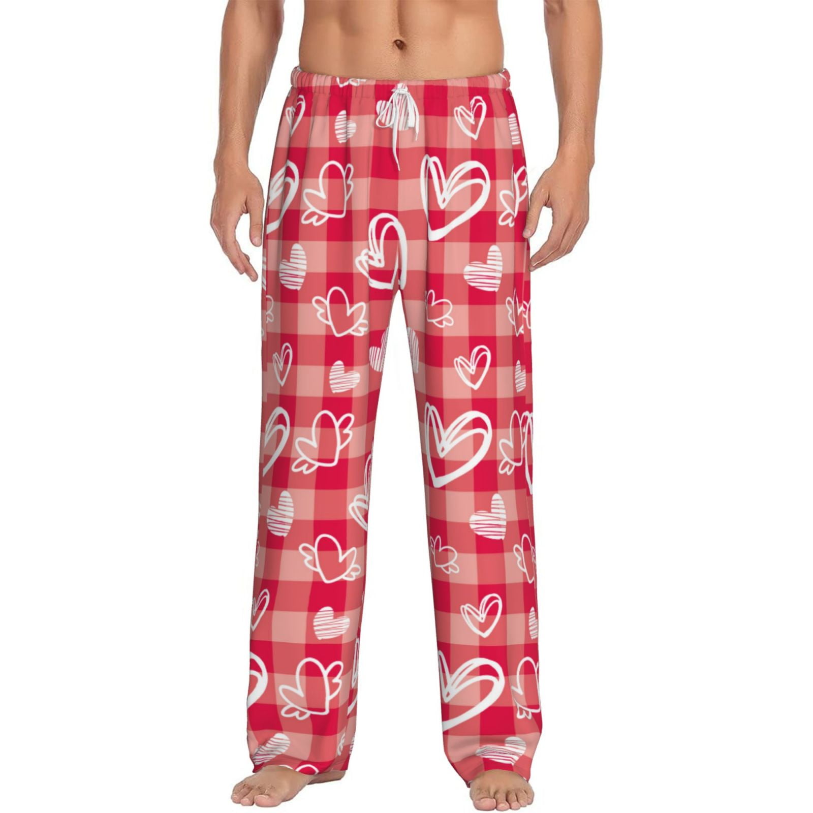 Logiee valentine day with heart Print Pajama Pants for Men,Men’s Pajama ...