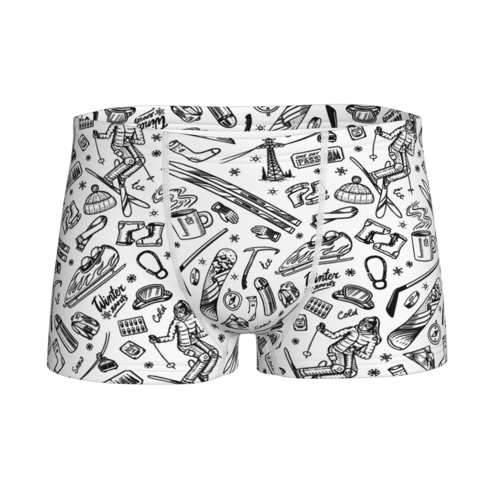 Logiee winter Ski Element Print Boys' Boxer Briefs,Tween Boy Underwear ...