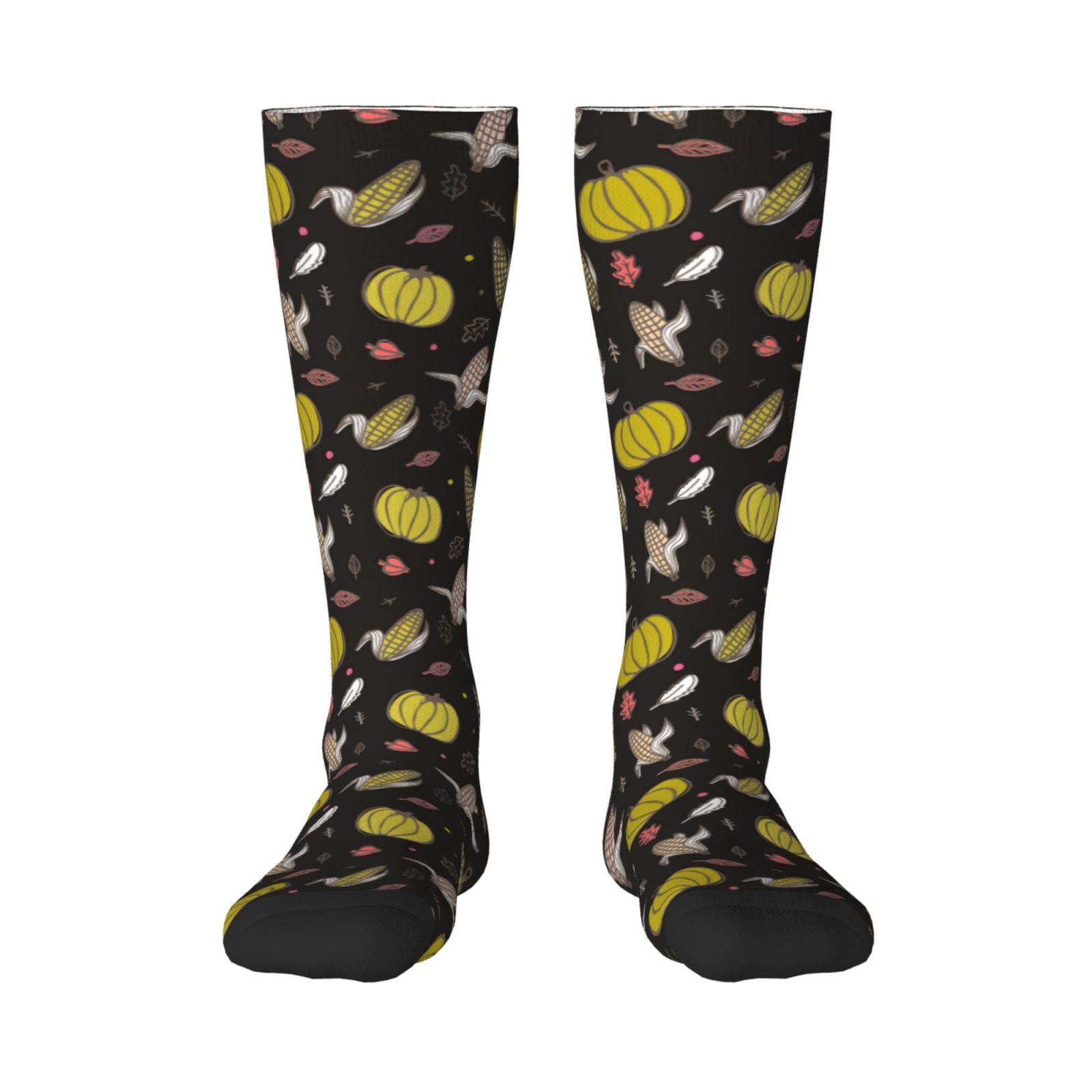 Logiee yellow Pumpkin Corn Print Gift Stocking Stuffers,Adult Stockings ...