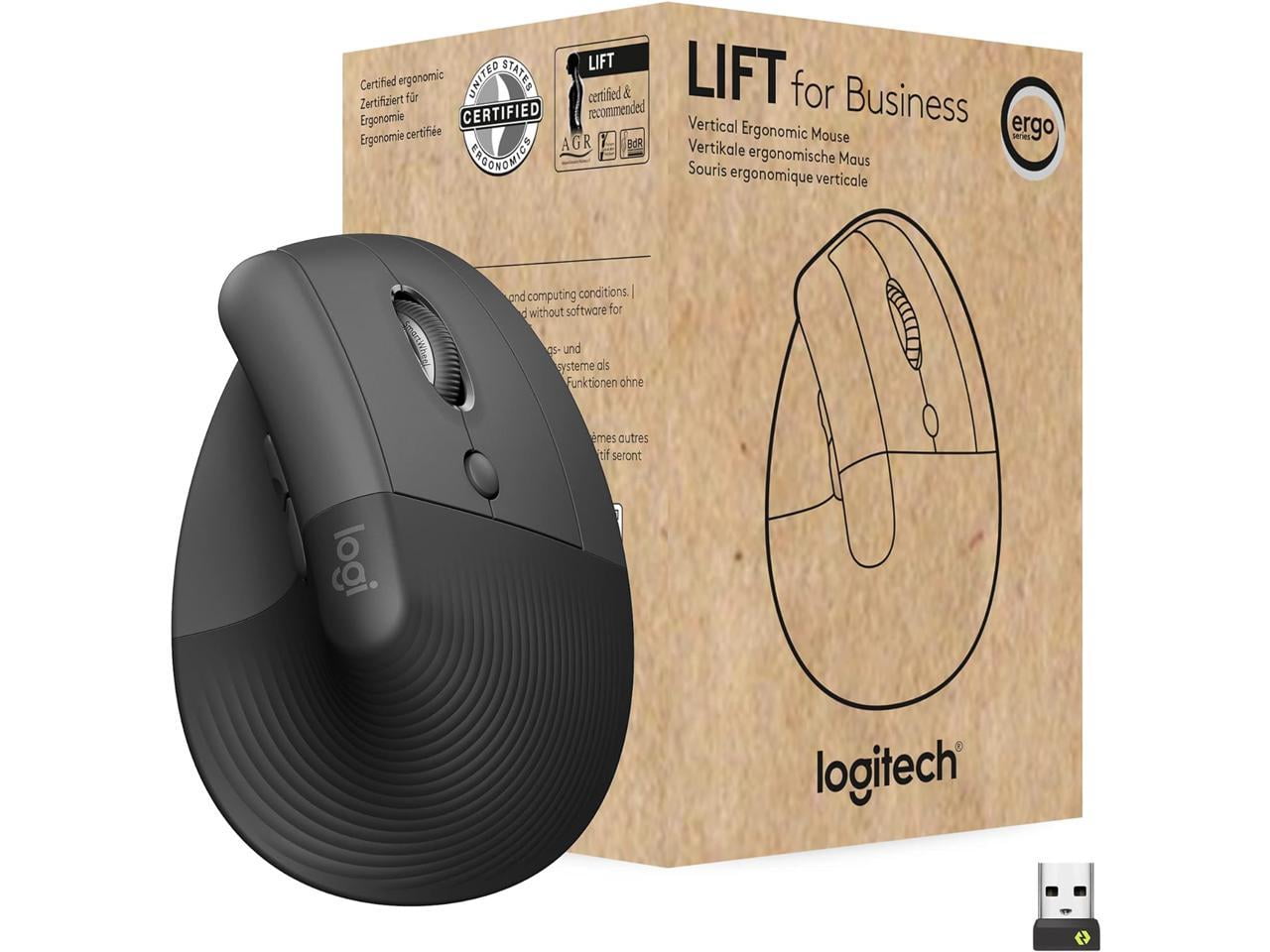 Logitech Lift for Business, Vertical Ergonomic Mouse, Wireless ...
