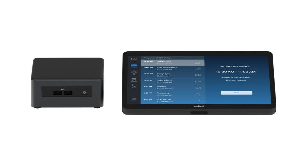 Logitech BASE Zoom Room (no AV) with Tap + Intel NUC - Video ...