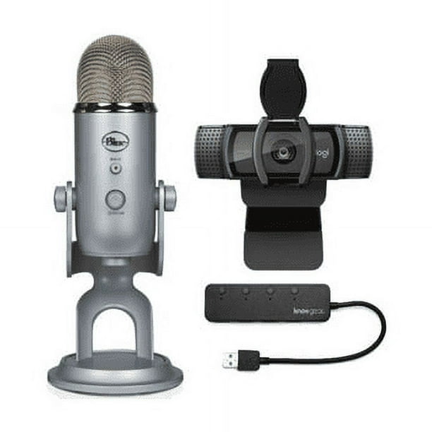 Logitech Blue Yeti USB Microphone Bundle with C920S Pro HD Webcam and ...