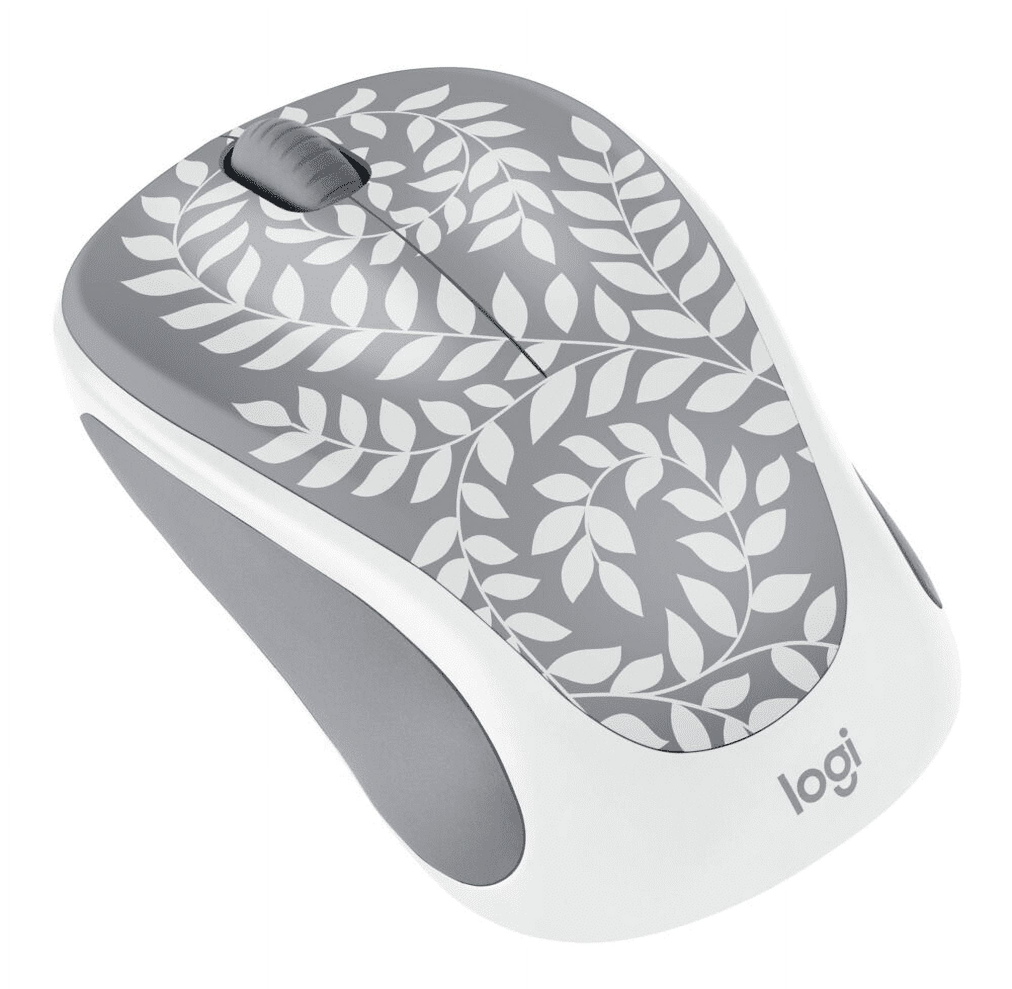 Logitech Compact Wireless Mouse, Floral Gray, Walmart Exclusive ...