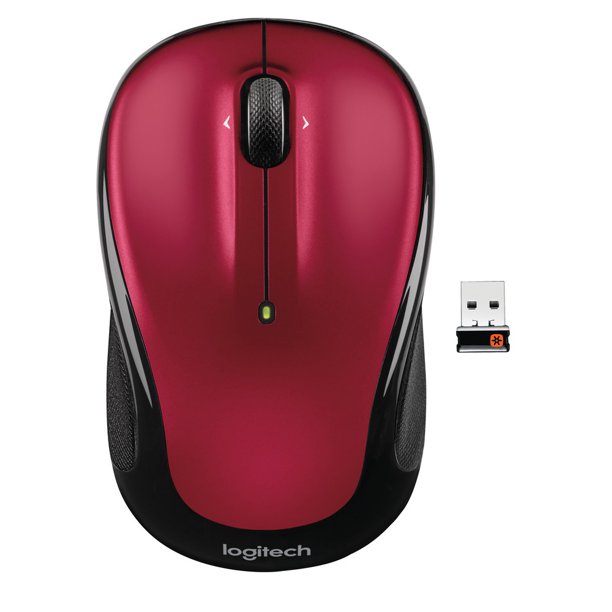Logitech Compact Wireless Mouse, Red - Walmart Business Supplies