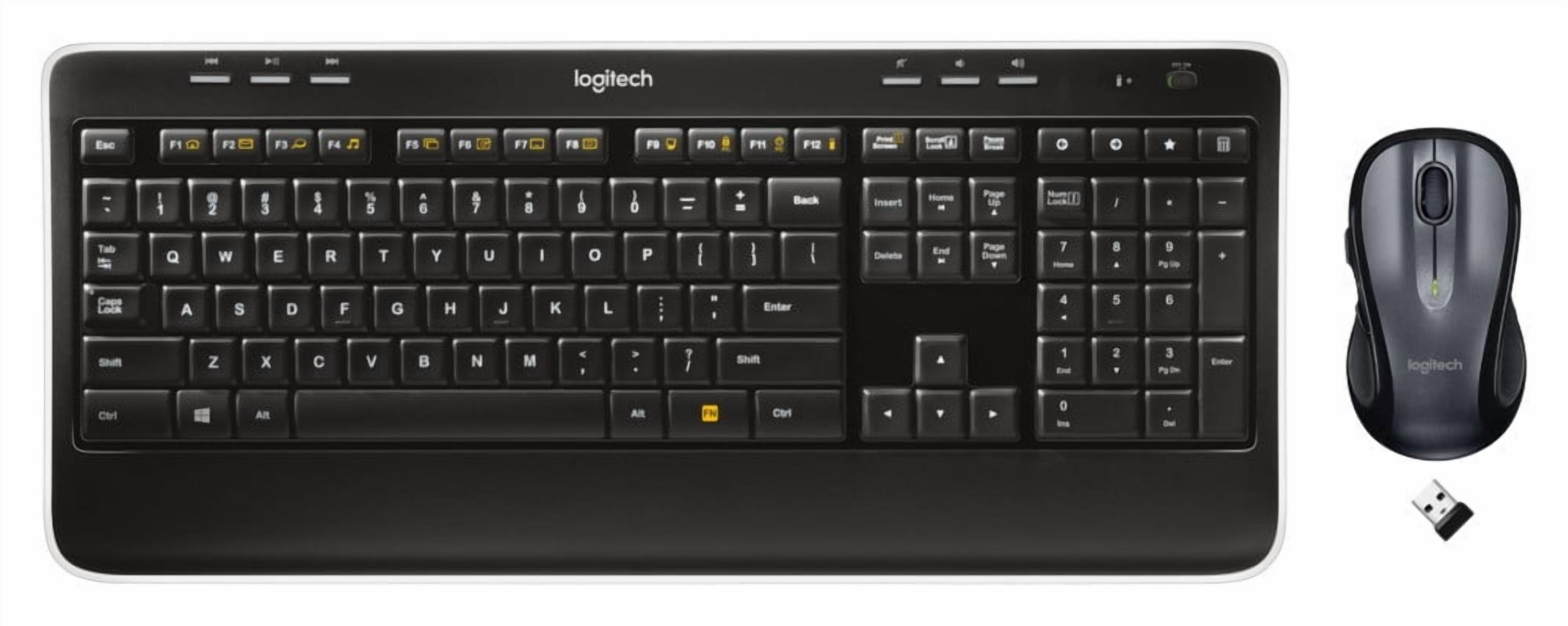 Logitech Quiet, Full-Sized USB Wireless Keyboard and Mouse Set ...