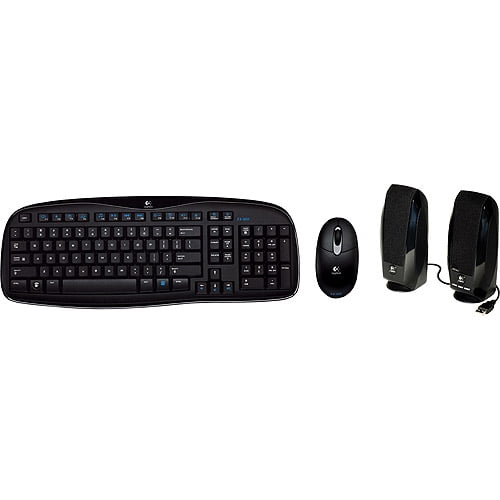 Logitech Cordless Desktop Keyboard & Mouse w/ Speakers - Walmart ...