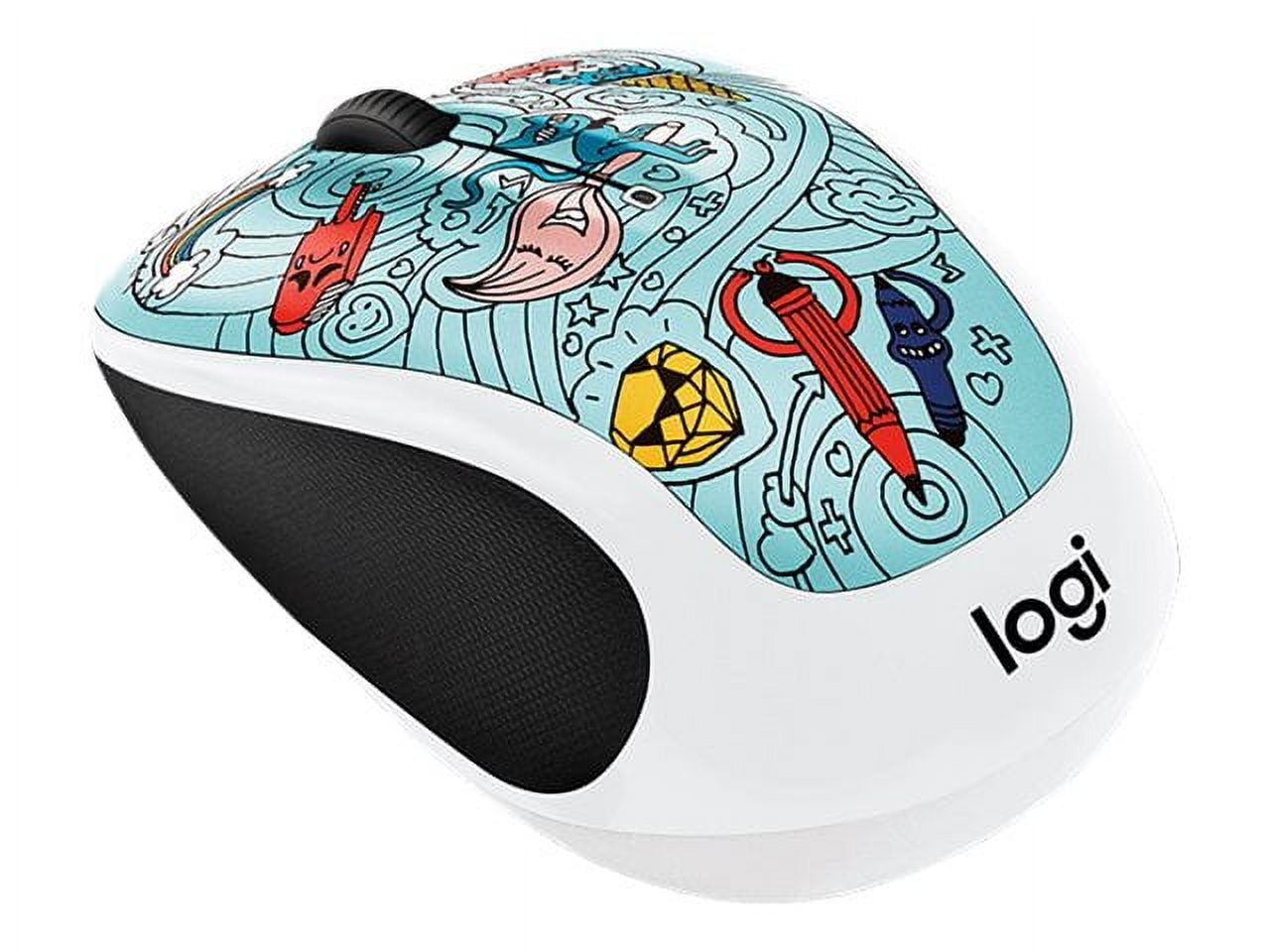 Logitech Doodle Collection M325c - Mouse - wireless - 2.4 GHz - USB ...