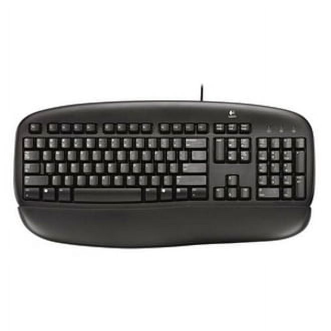Logitech Deluxe Keyboard, Computer Keyboard, Retail Packaging, Black ...