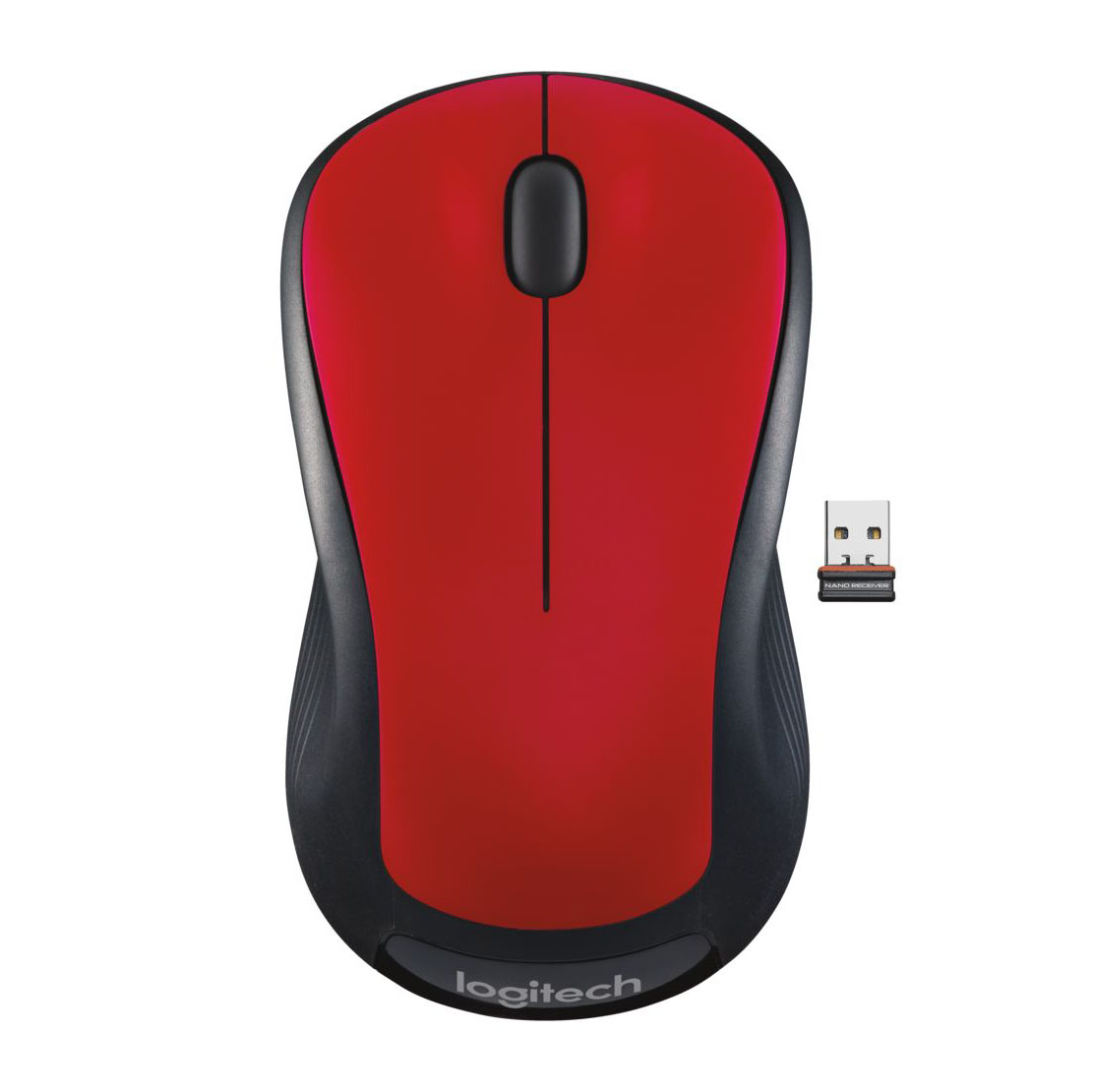 Logitech M187 Wireless Mini Mouse, Red - Walmart.com