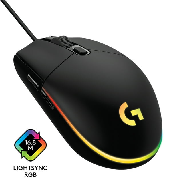 Logitech G203 Lightsync Mose - Black - Walmart.com