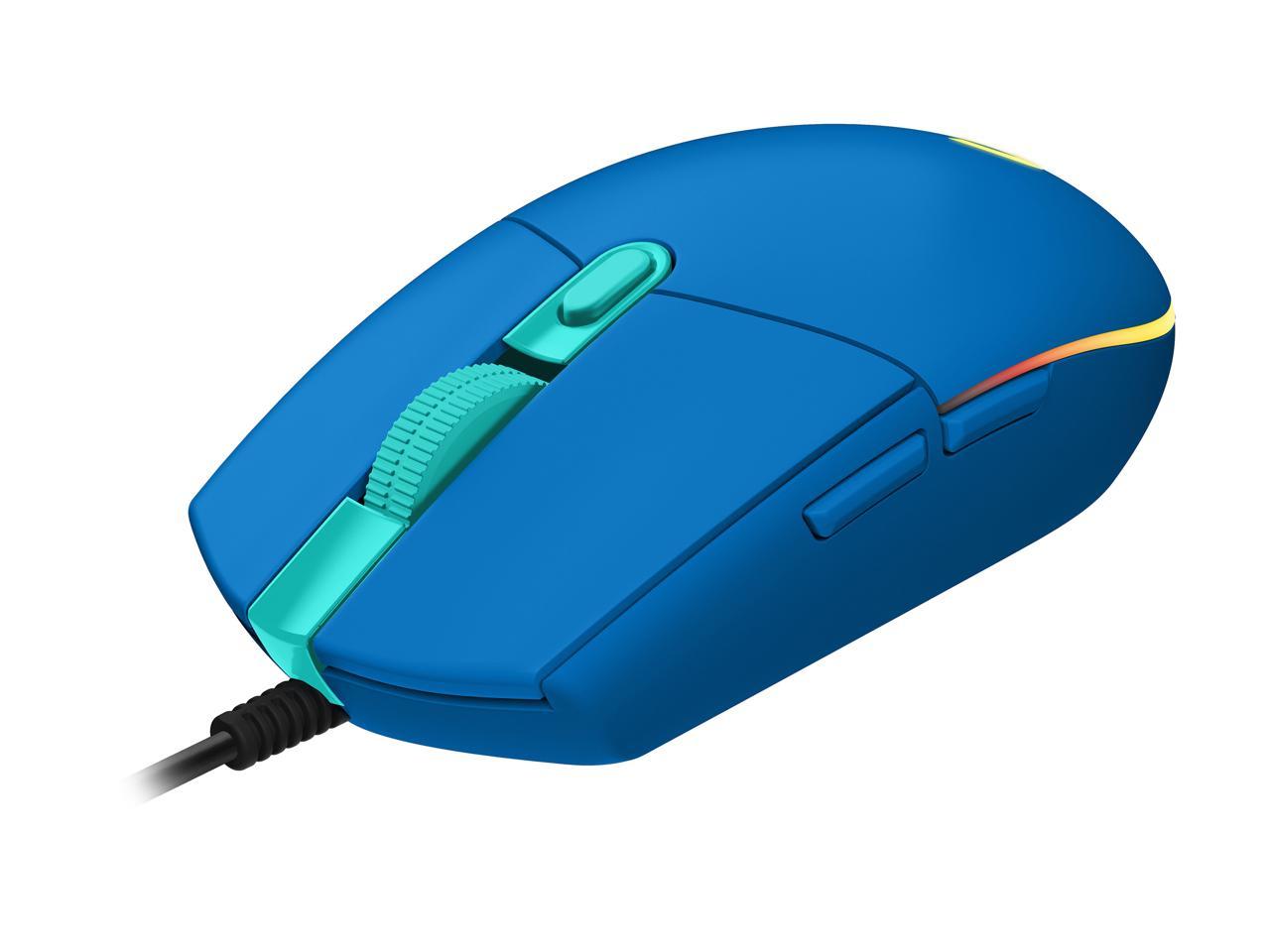Logitech G203 Wired Gaming Mouse, 8,000 DPI, Rainbow Optical Effect ...