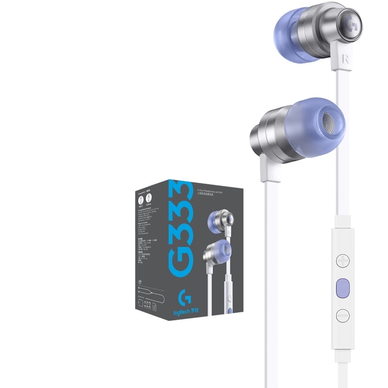 Logitech G333 In-Ear Gaming Headphones Original 3.5mm Wired Stereo ...