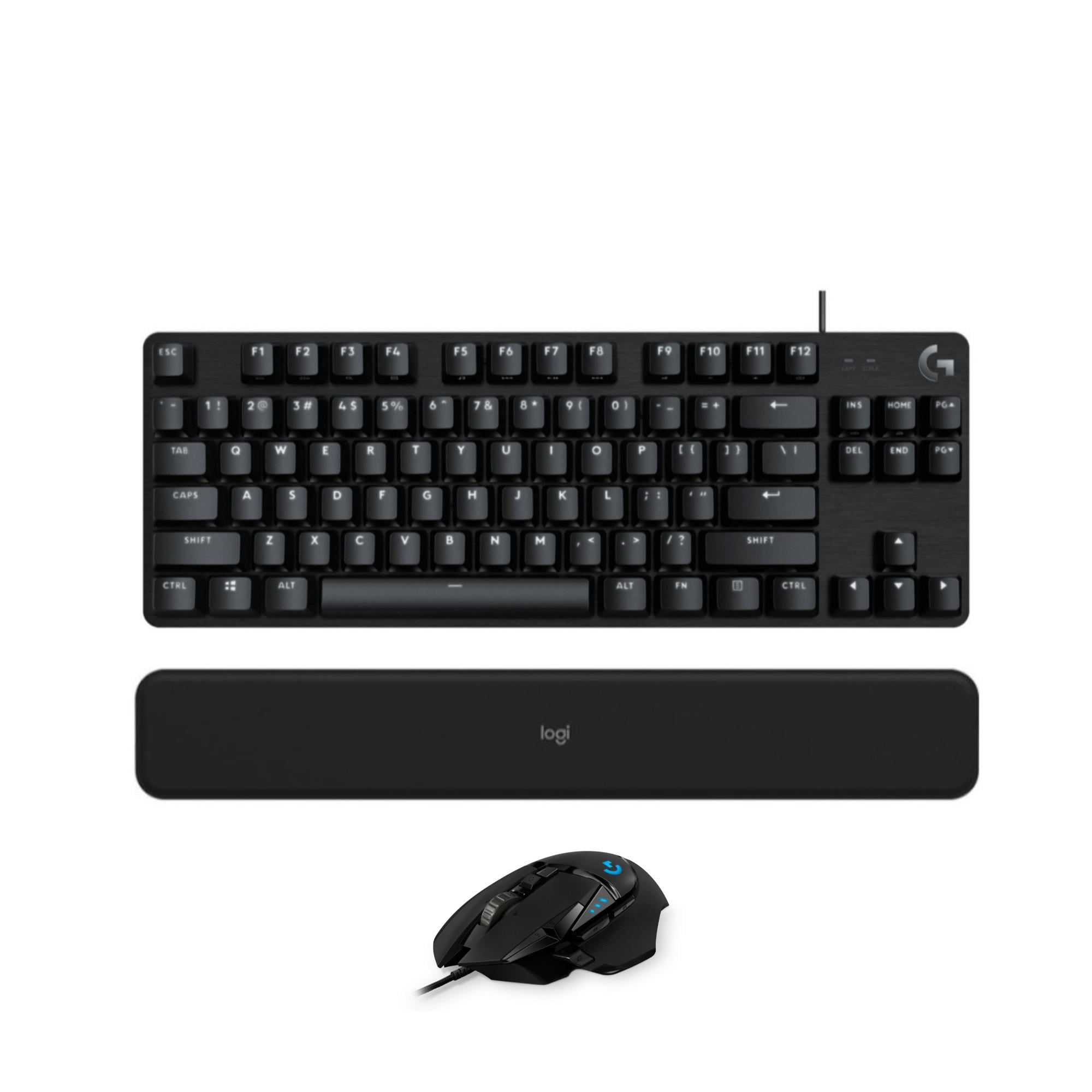 Logitech G413 TKL SE Mechanical Switches PBT Keycaps LED Gaming Keyboard (Black) + G502 HERO ...