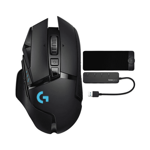 Logitech G502 Lightspeed Wireless Gaming Mouse Bundle with Mouse Pad ...