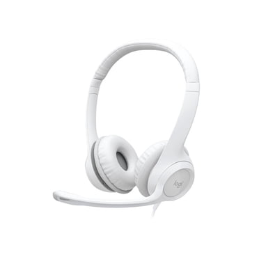 Logitech H390 Wired Headset, PC/Laptop, Noise Cancelling Mic, USB-A, In ...