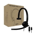 Logitech H570e USB Headset with Microphone for PC and Mac, USB-A Wired Headset with Mono Sound ...