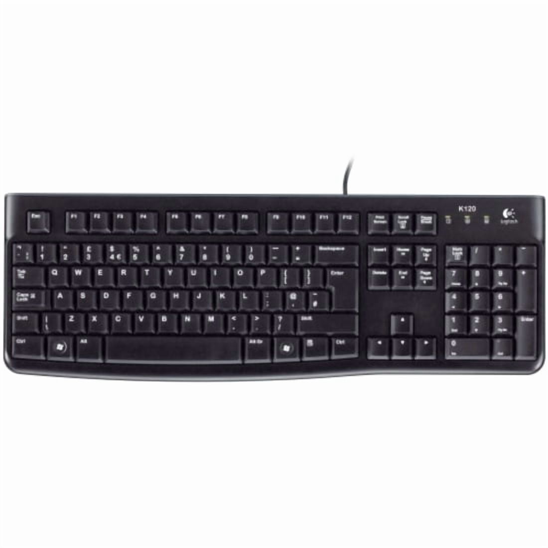 Logitech Quiet K120 USB Wired Standard Desktop Keyboard - Spill ...