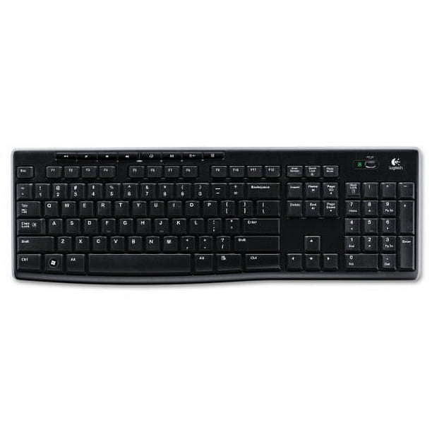 Logitech K270 Wireless Keyboard, USB Unifying Receiver, Black, Each ...