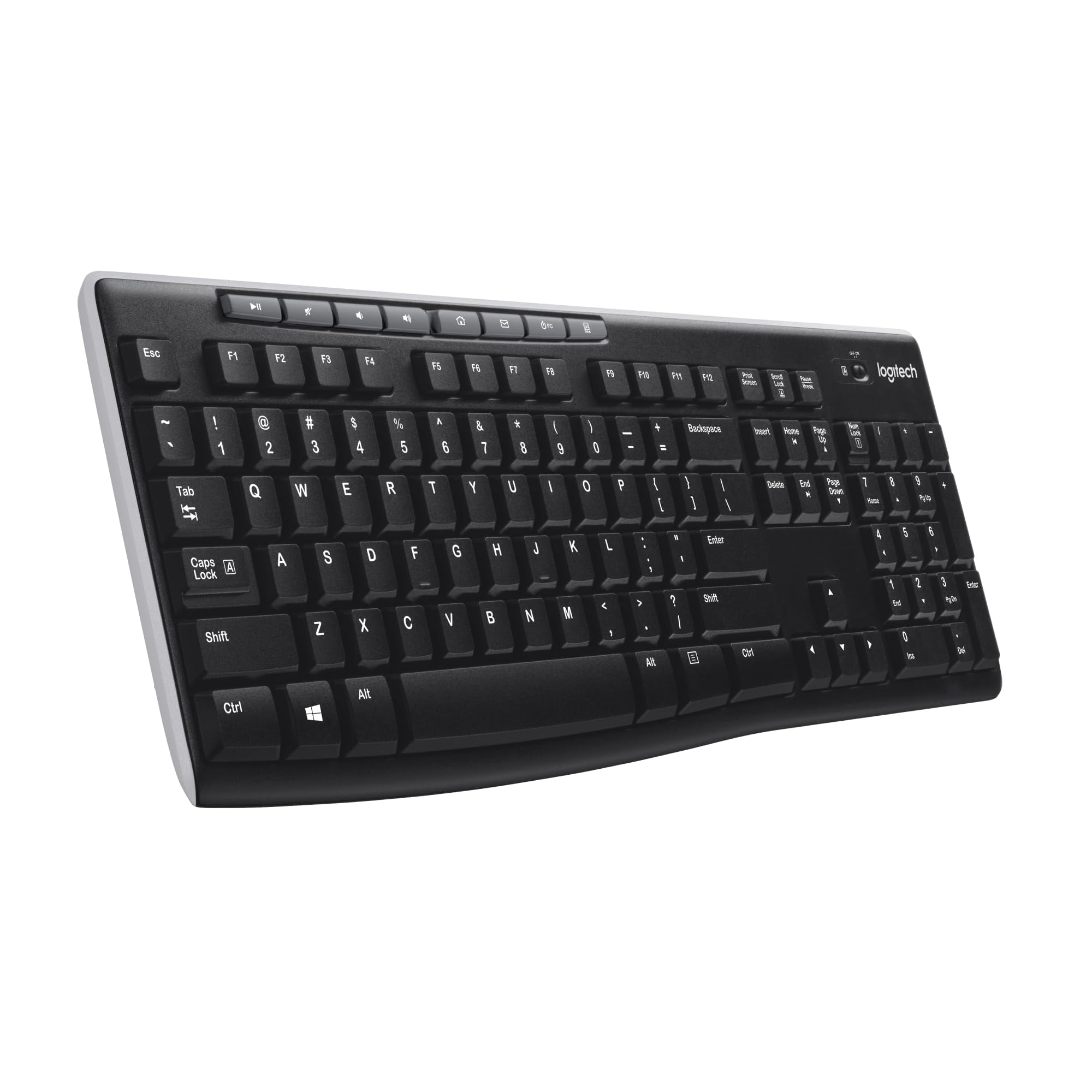Logitech K270 Wireless Keyboard for Windows, 2.4 GHz Wireless, Full ...