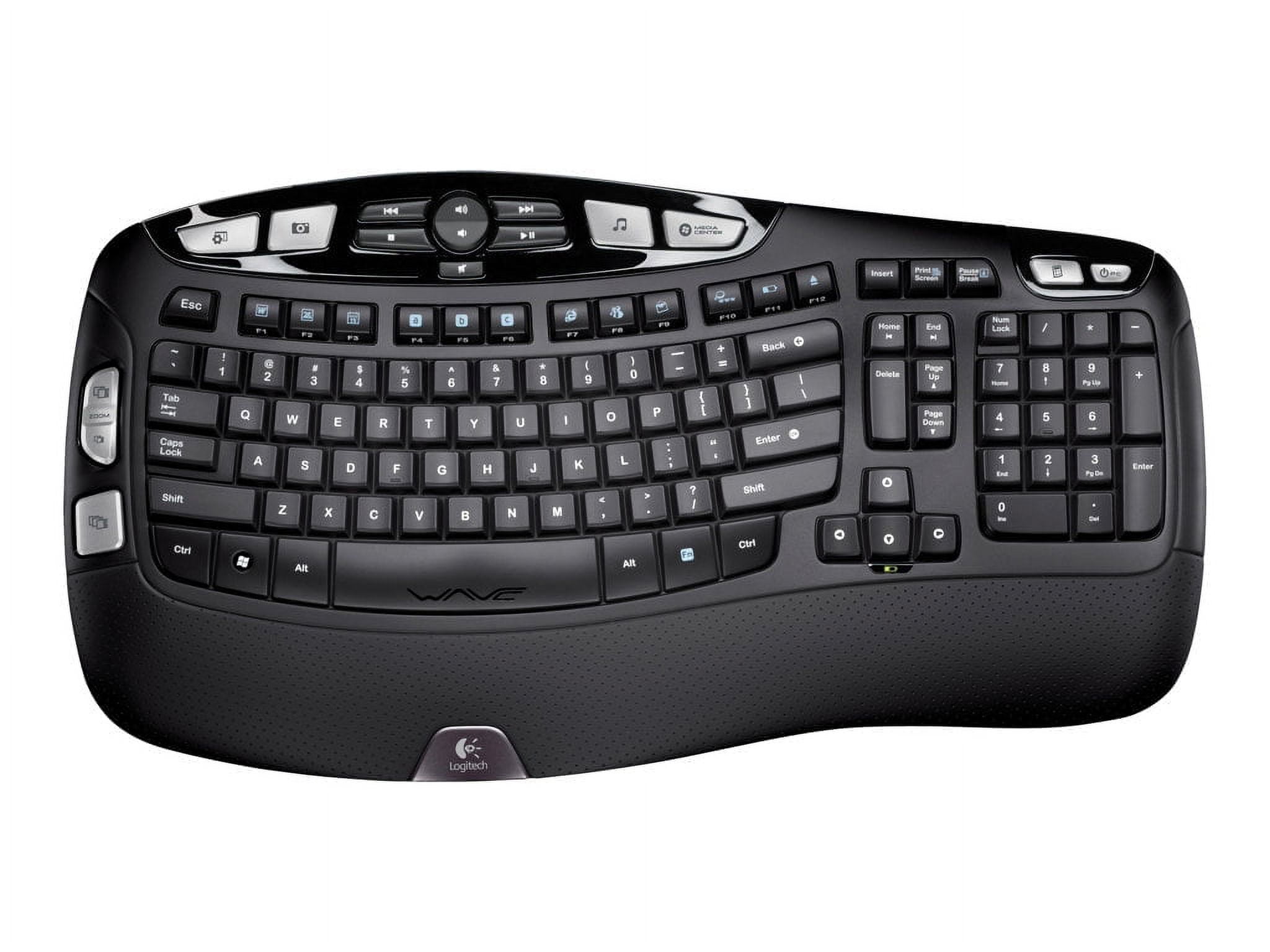 Logitech K350 Full Size Wireless Keyboard, Black with Windows ...