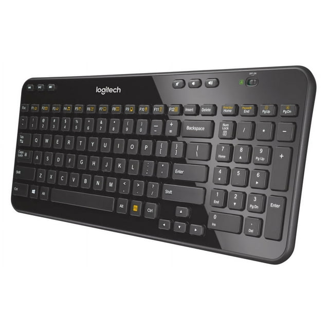 Logitech K360 Compact Wireless Keyboard for Computer, Long-Range, Black ...