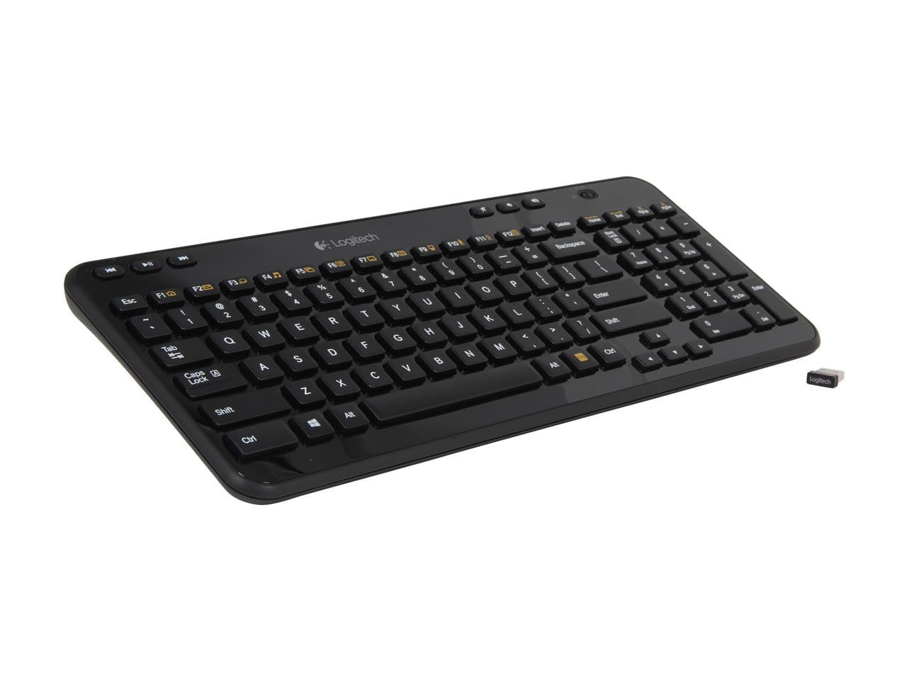 Logitech K360 Wireless USB Desktop Keyboard — Compact Full Keyboard, 3-Year Battery Life (Glossy ...