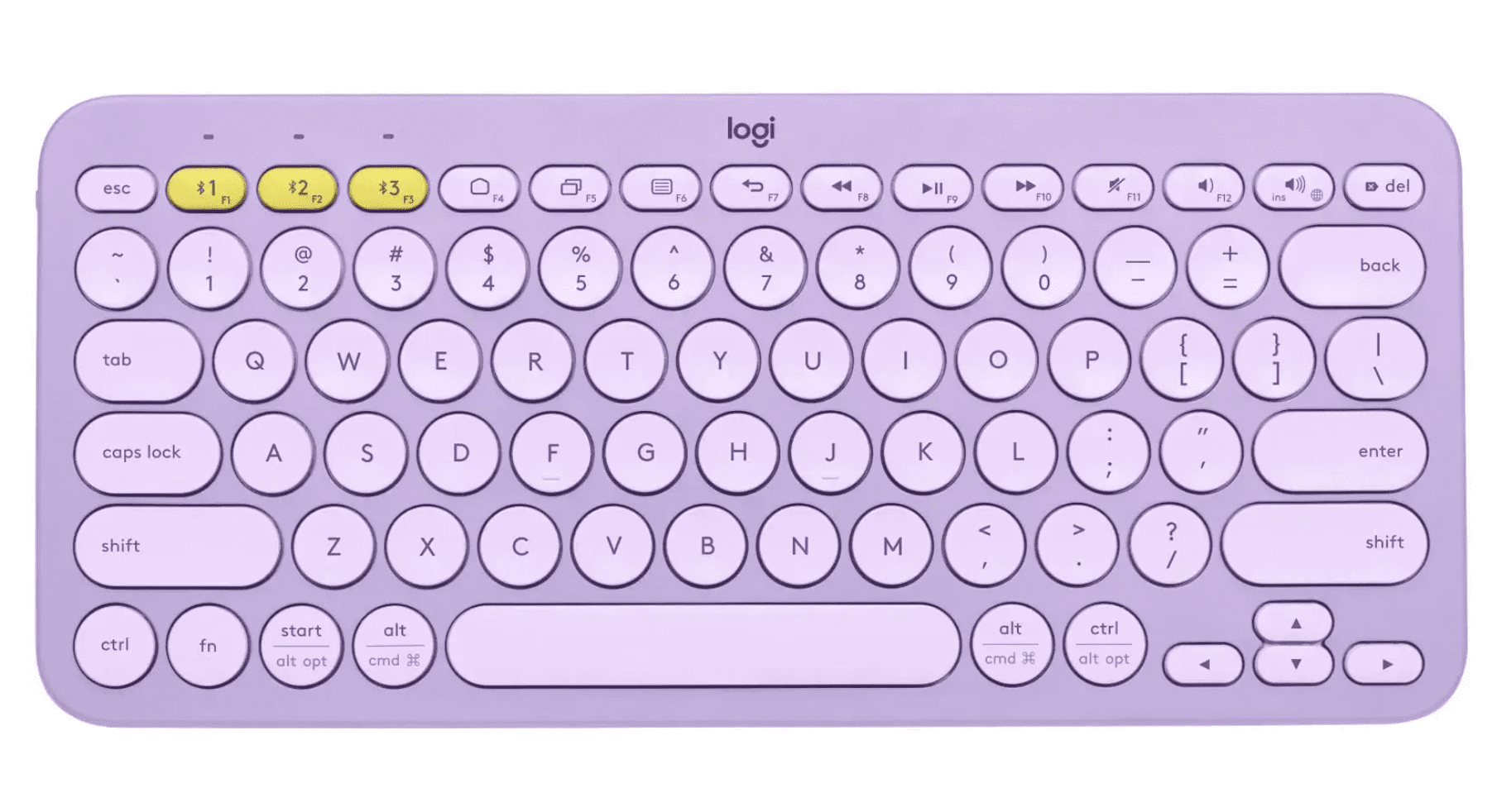Logitech - K380 TKL Wireless Keyboard for PC MAC - Lavender Lemonade ...