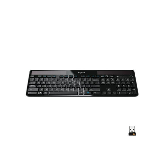Logitech K750 Flat Cordless Computer Keyboard - Solar Powered, Wireless ...