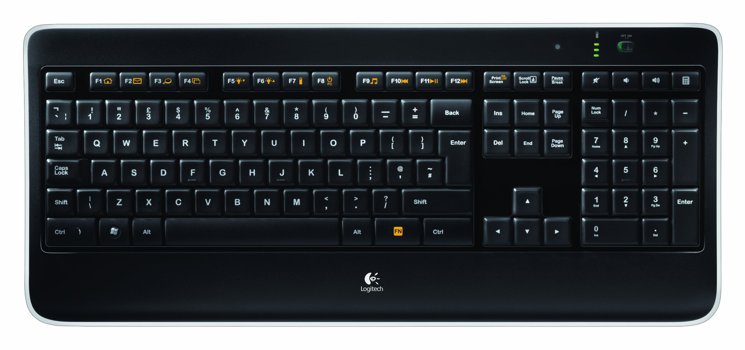 Logitech K800 Wireless Illuminated Keyboard - Walmart.com