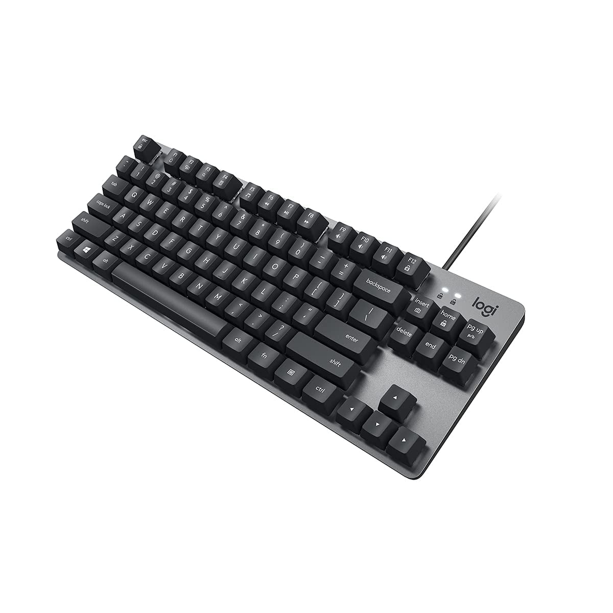 Logitech K835 TKL Aluminum Mechanical Keyboard with Cable - Tenkeyless Quiet Gaming Keyboard ...