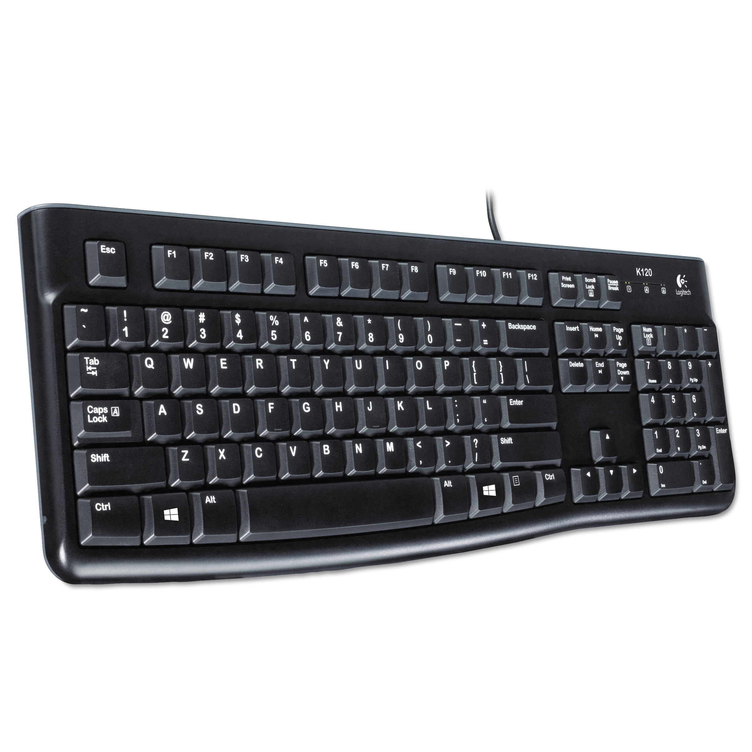 Logitech K120 Full-Size Low-Profile Wired Keyboard for Laptop Computer ...