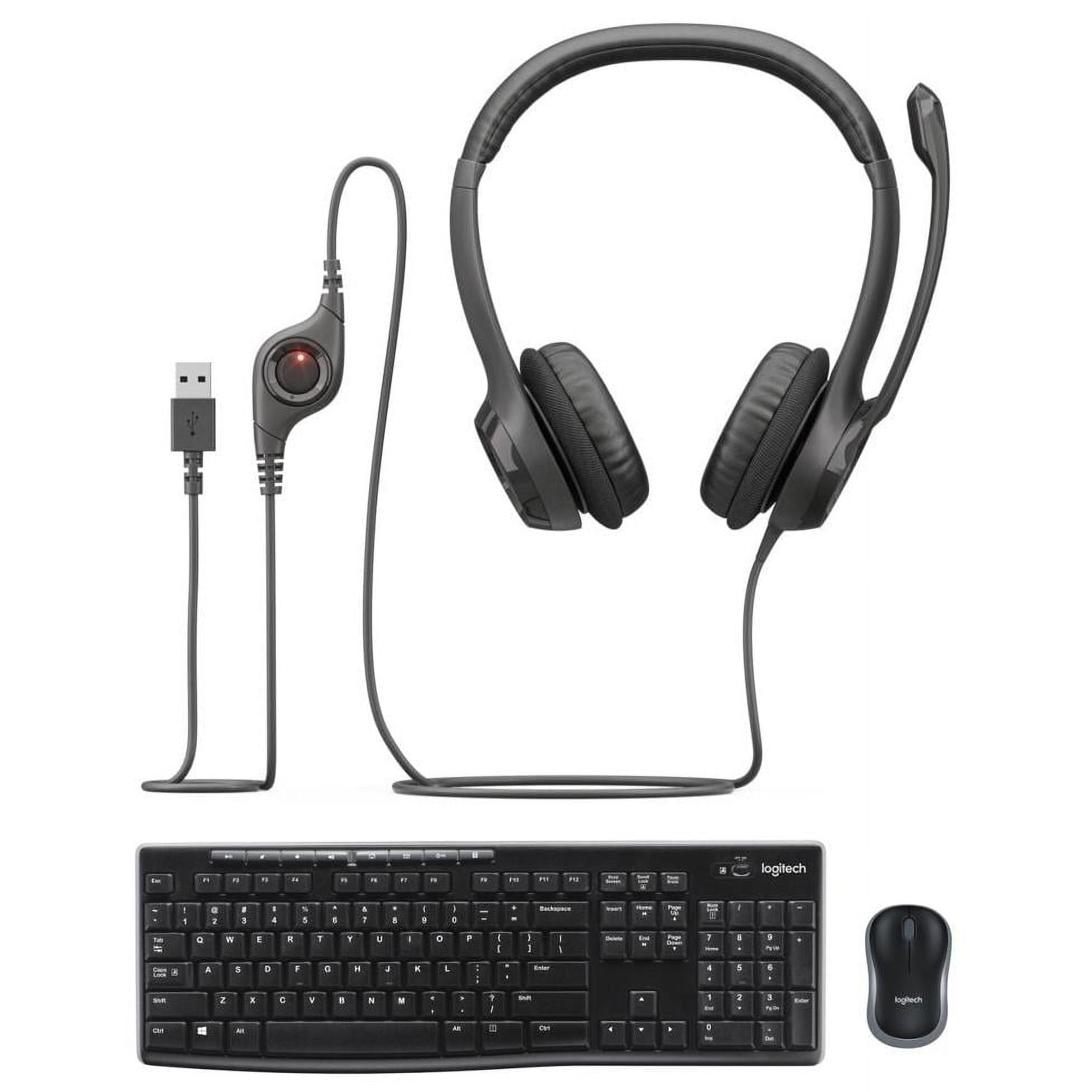 Logitech Keyboard, Mouse, and Headset Bundle - Walmart.com