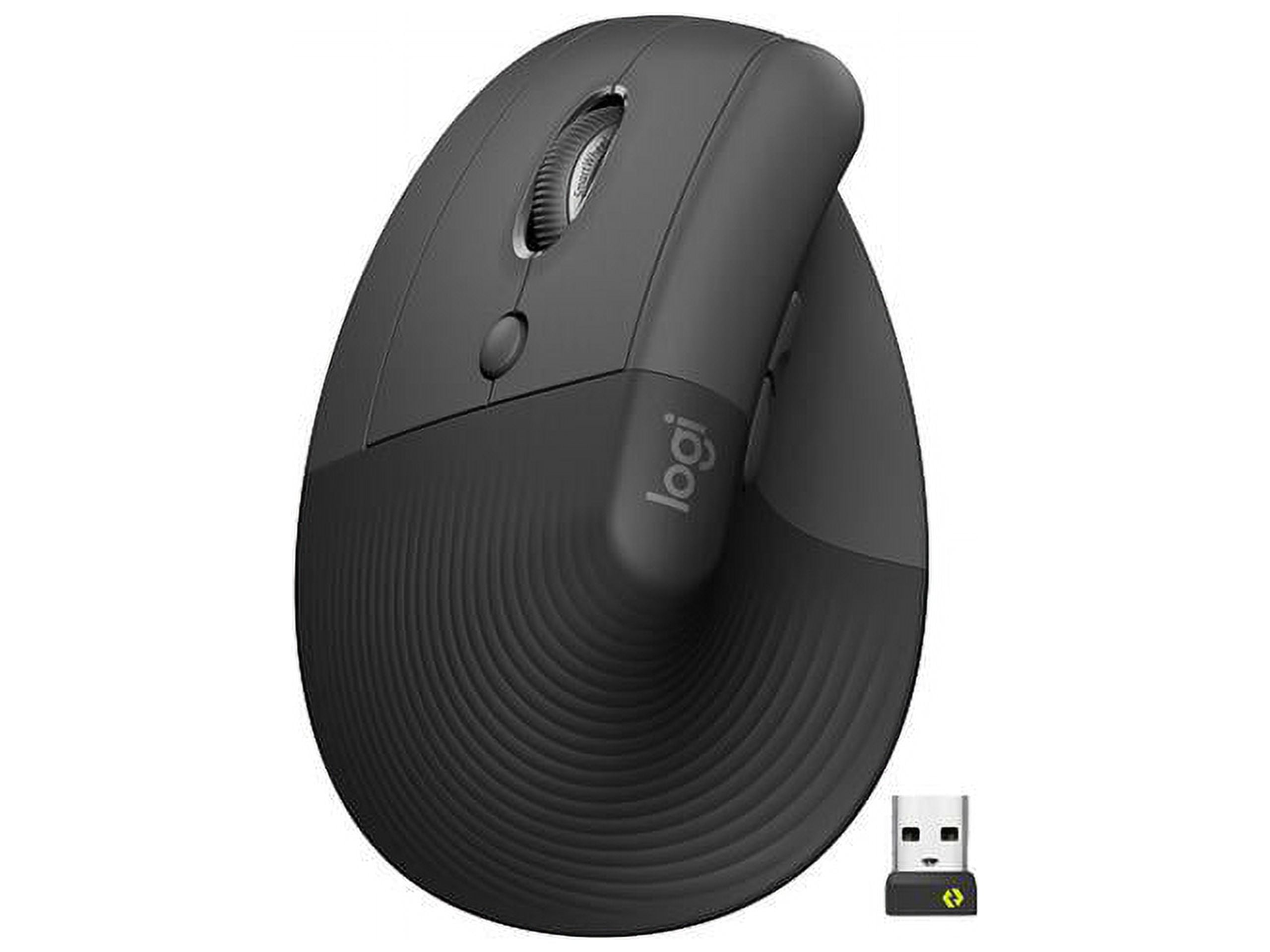 Logitech Lift Left Ergonomic Mouse, Wireless, Bluetooth, USB, Quiet ...