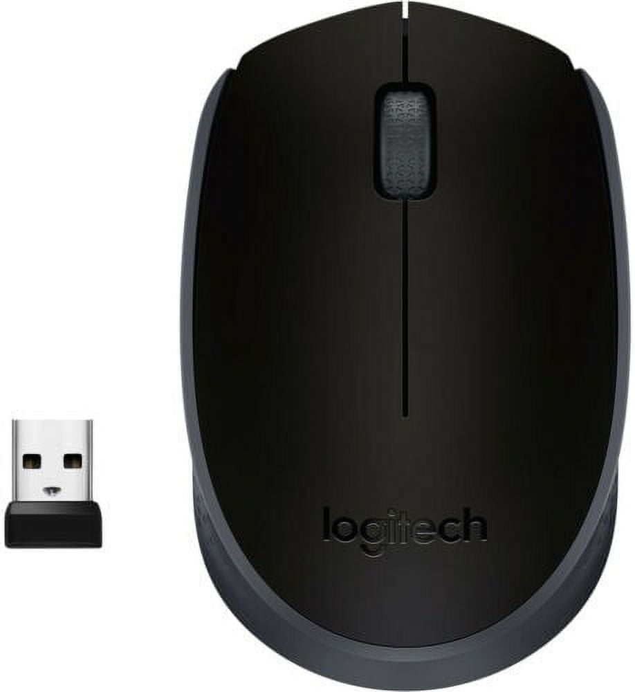 Logitech - M170 Wireless Compact Optical Ambidextrous Mouse - Black ...