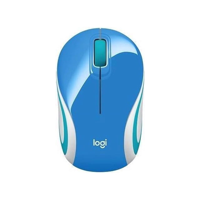 Logitech M187 Ultra Portable Wireless Mouse, USB Nano Receiver, Blue ...