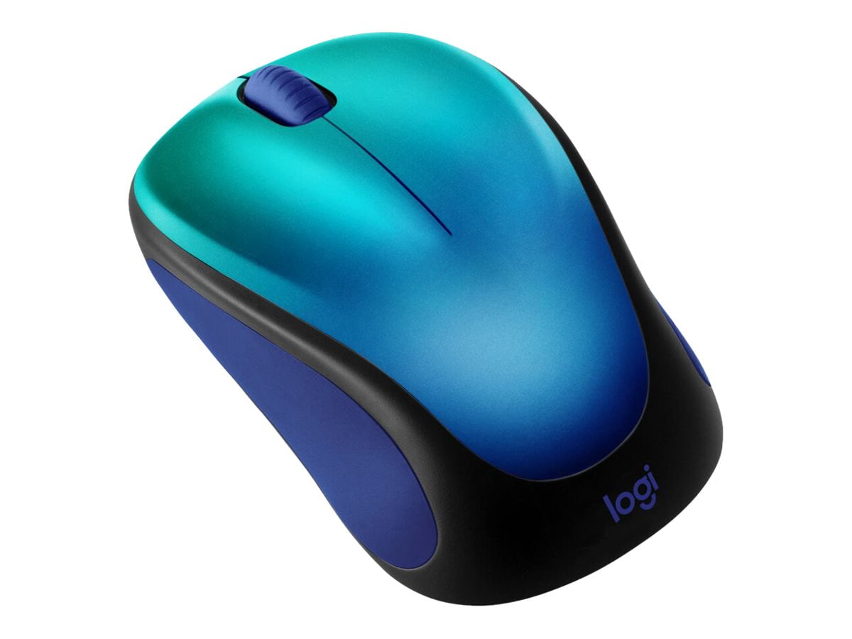 Logitech M317c Limited Edition Optical USB Wireless Mouse, Aurora Blue ...