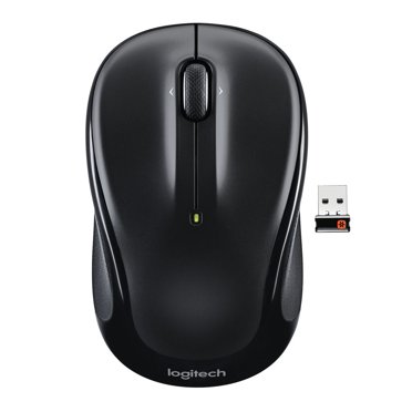 Logitech M185 Ergonomic Wireless Mouse with USB Receiver for Laptop ...