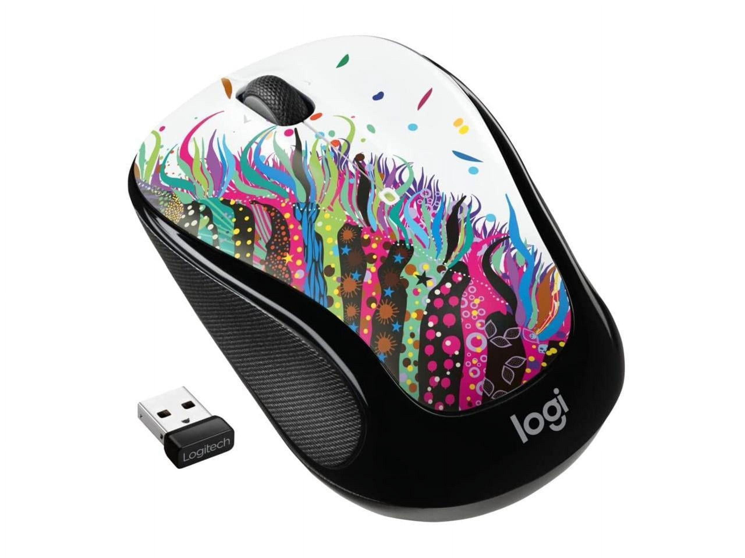 Logitech M325S Wireless Mouse, Celebration Black, Environmentally ...