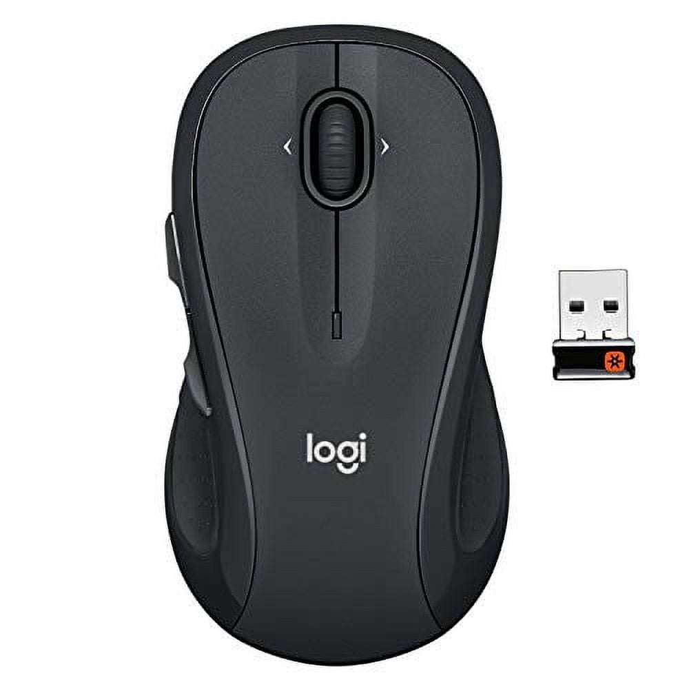 Logitech Ergonomic M510 Full Size Wireless Mouse with USB Receiver ...