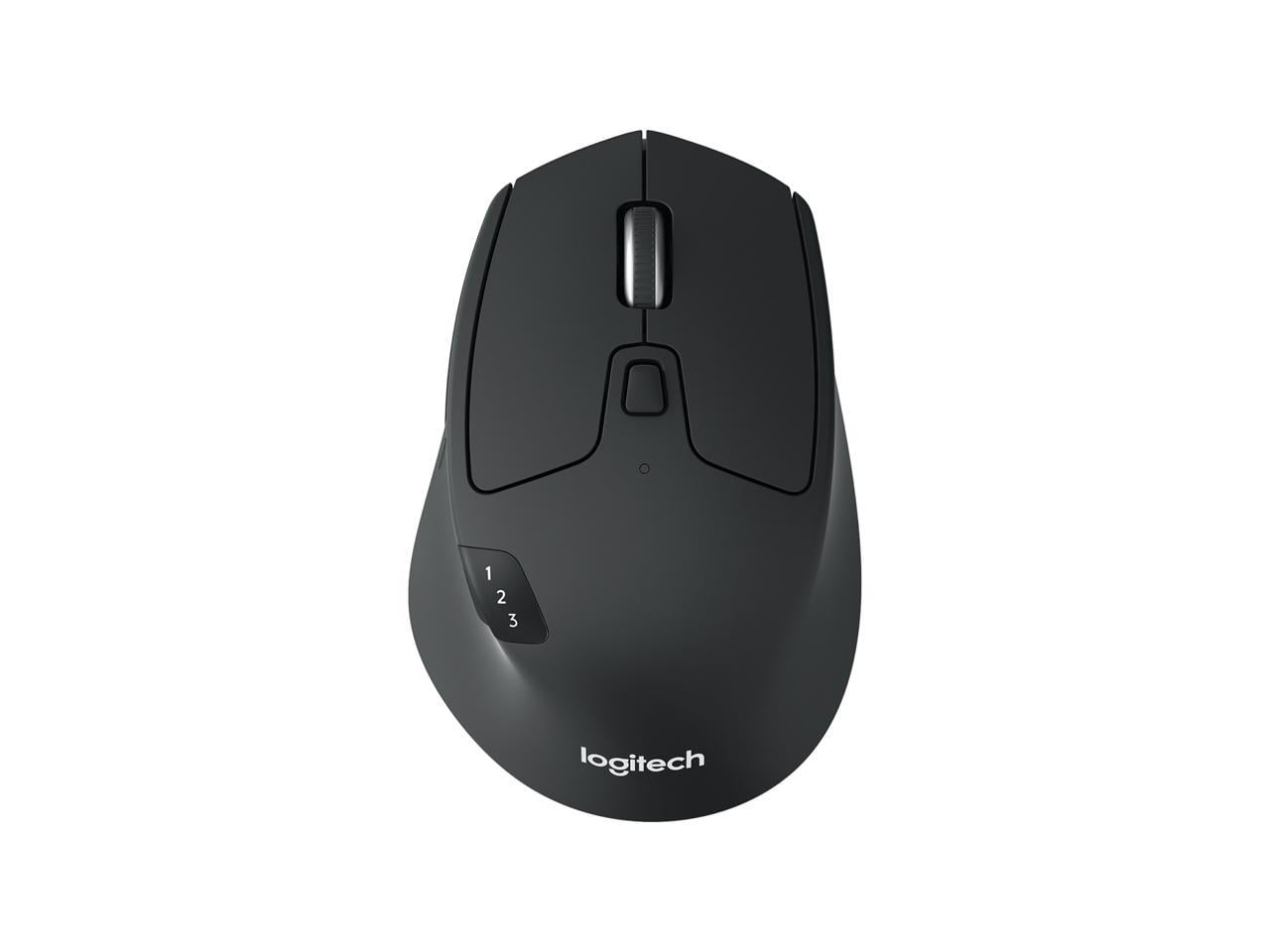 Logitech M720 Ergonomic Triathlon Multi-Computer Wireless USB Mouse ...