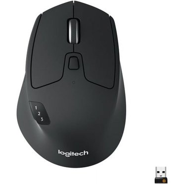 Logitech M720 Triathlon Wireless Mouse, Bluetooth, USB, 1000 DPI, 8 ...