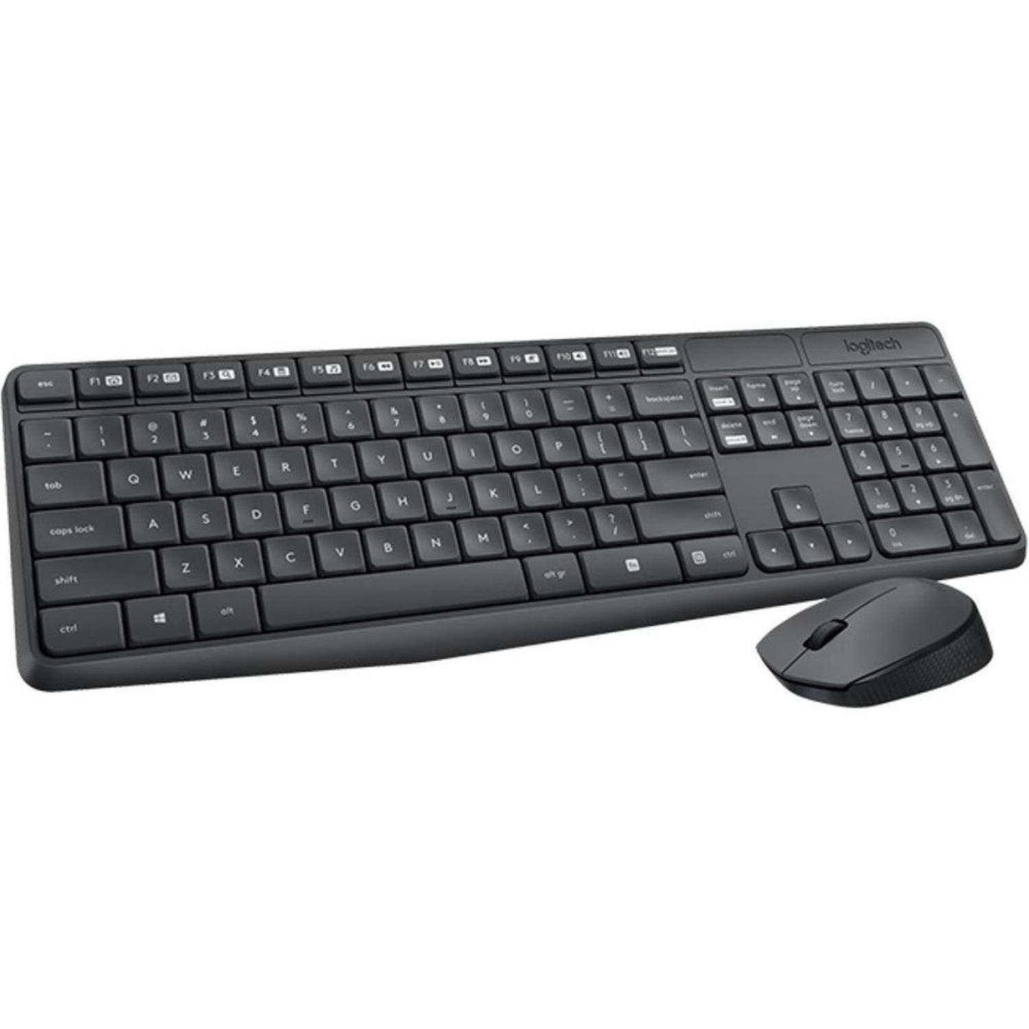 Logitech Cordless Keyboard and Mouse Combo, MK235, 2.4 GHz, USB ...