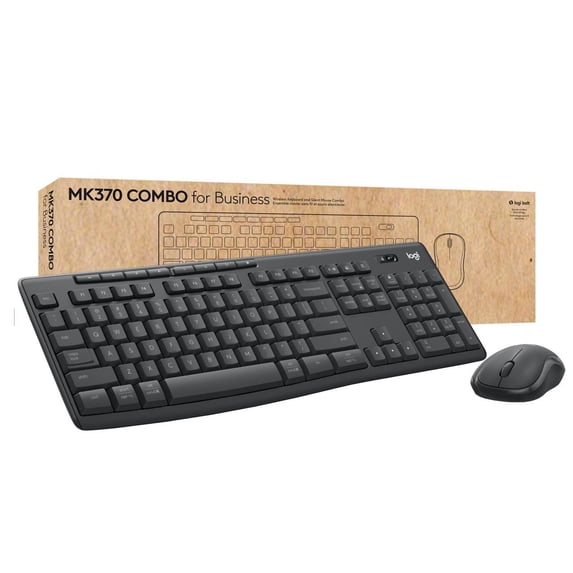Logitech MK370 Combo Full-Sized Wireless Office Keyboard with Silent ...