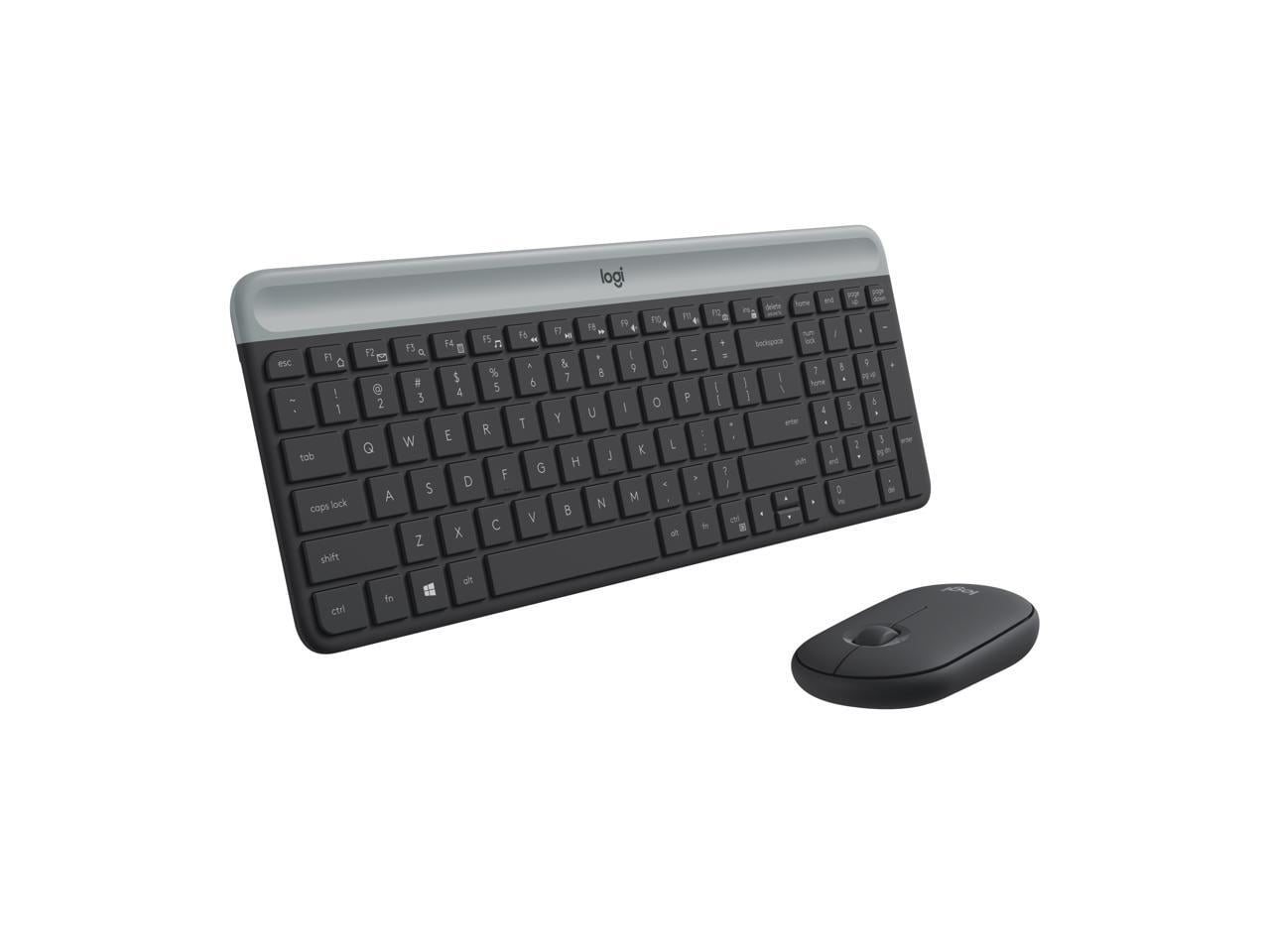 Logitech MK470 Slim Wireless Keyboard and Mouse Combo - Ultra Quiet, 2. ...