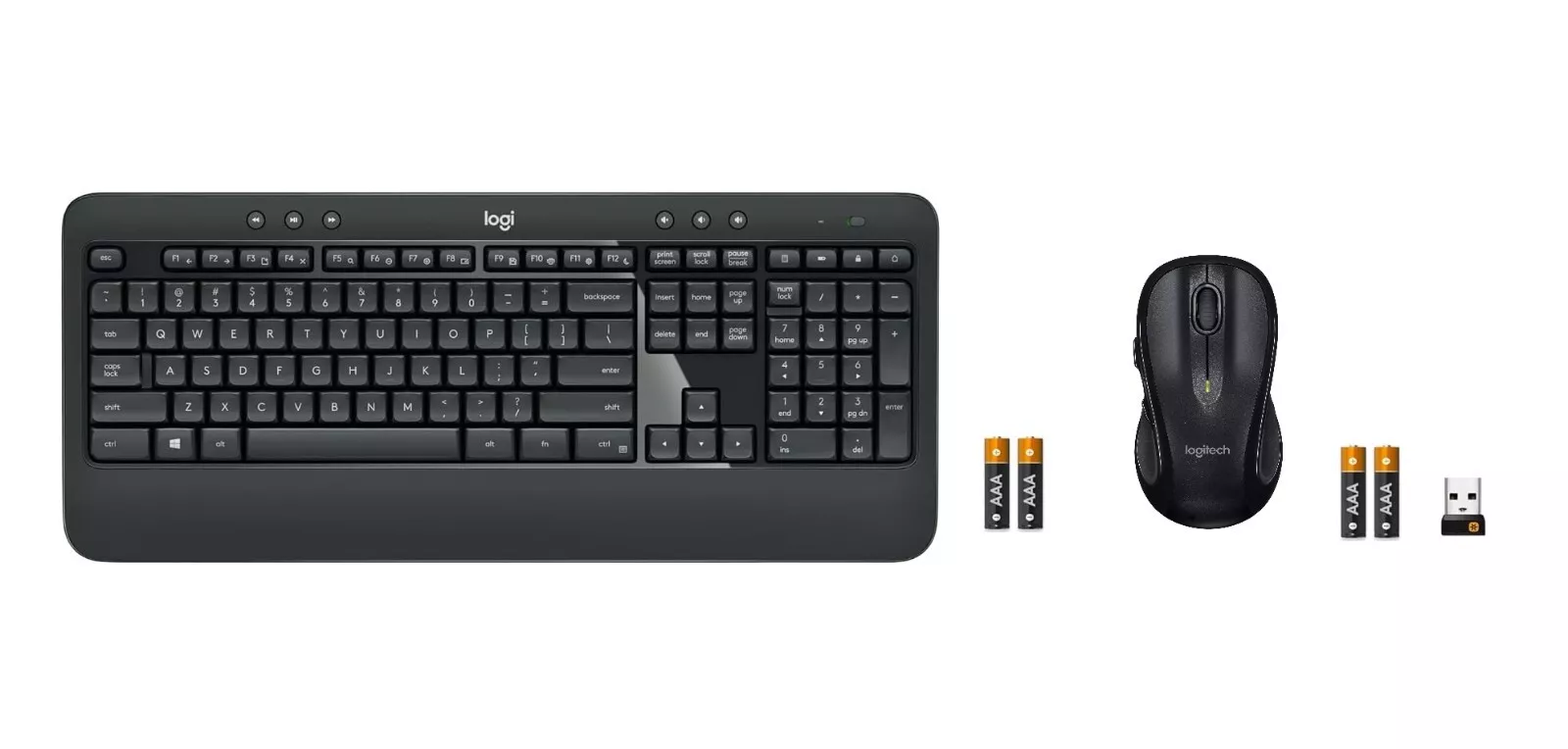 Logitech MK540 Advanced Wireless Keyboard and M510 Mouse Combo for Mac ...